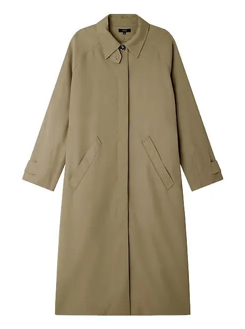 Soeur Fritz Relaxed-fit Twill Trench Coat - Sauge