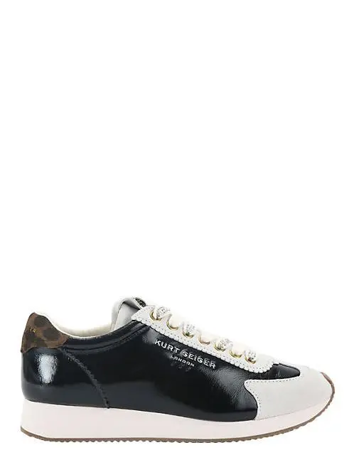 Kurt Geiger Islington Leather Trainers - Black/comb