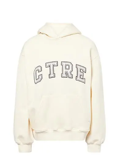 THE COUTURE CLUB Relaxed-fit Cotton-jersey Hoodie - Buttermilk