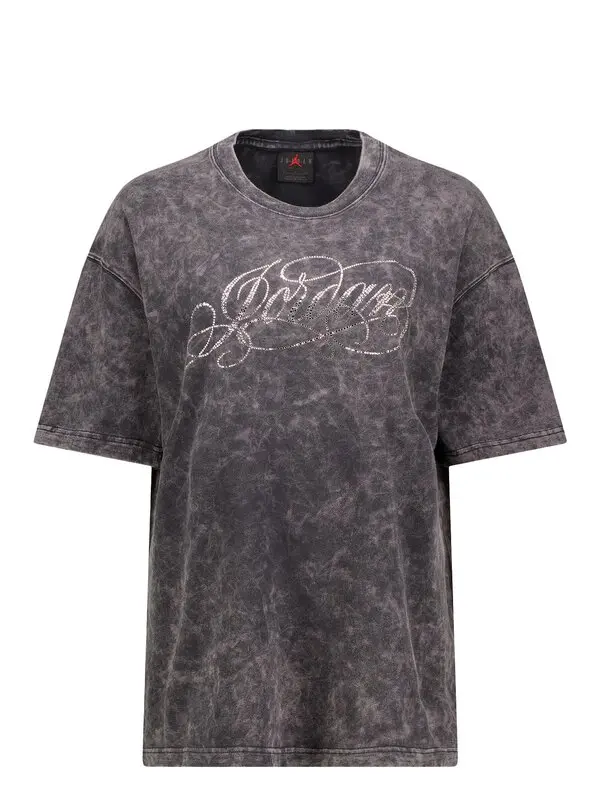 JORDAN Oversized Crystal T-shirt - Black