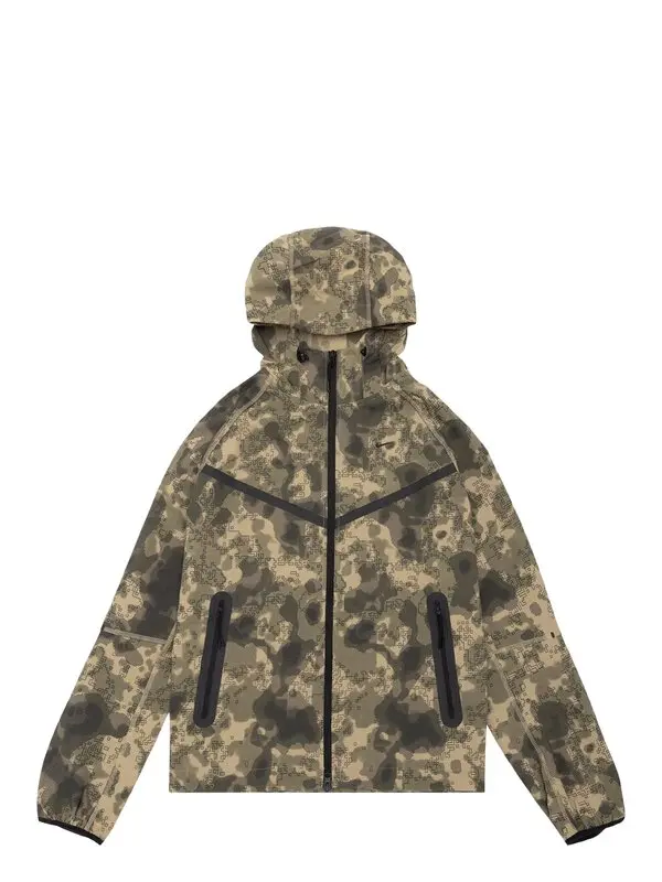 Nike Tech Dri-fit Woven Camo Windrunner Oversized Jacket - Green