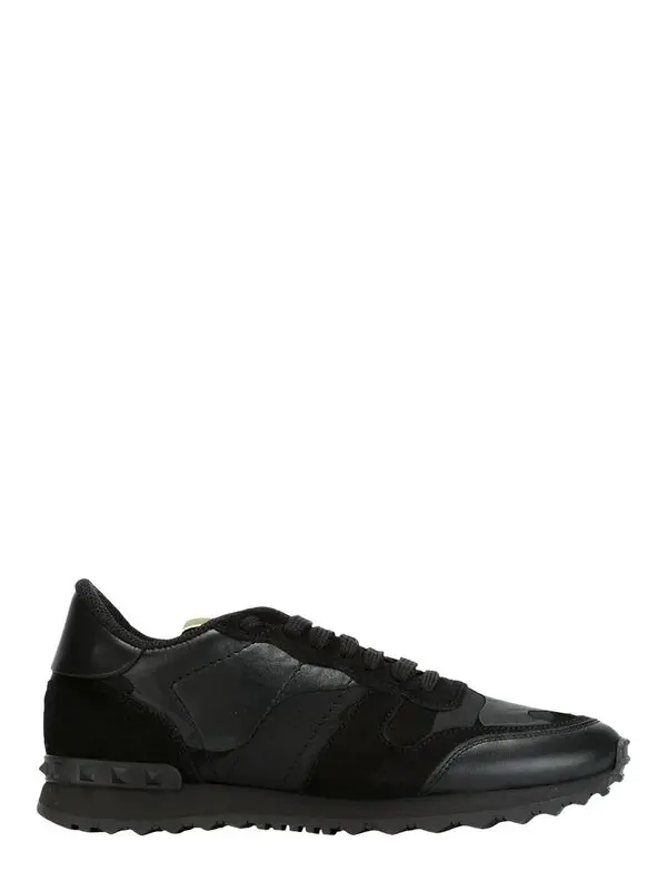Valentino Garavani Rockrunner Camo Sneakers - Black