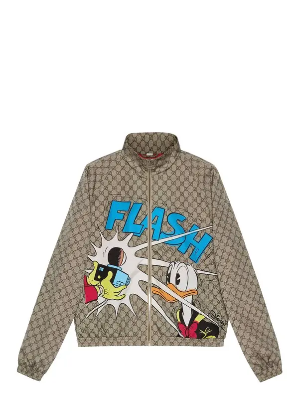 Gucci X Disney Donald Duck Gg Jacket - Tan