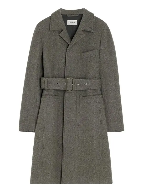 LEMAIRE Belted Tailored Coat - Tan