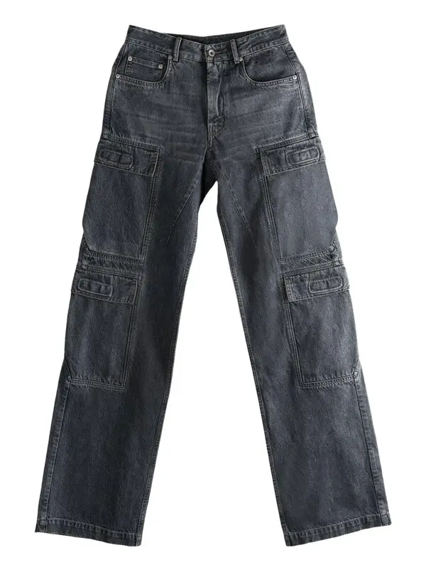 Rick Owens Double Cargo Jeans - Grey
