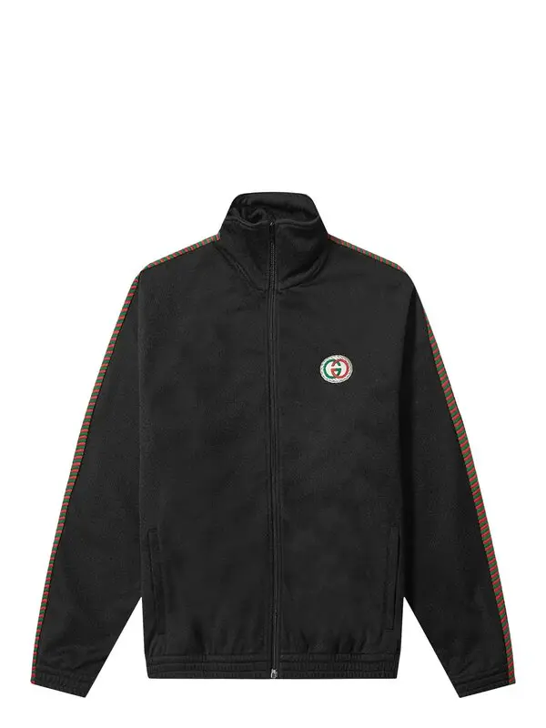 Gucci Mesh Oversized Jacket With Patch - Black