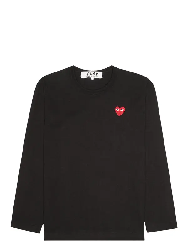 Play Comme Des Garcon Knitted Crew Sweatshirt - Black