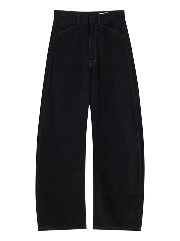 LEMAIRE High-waisted Curved Trousers - Black