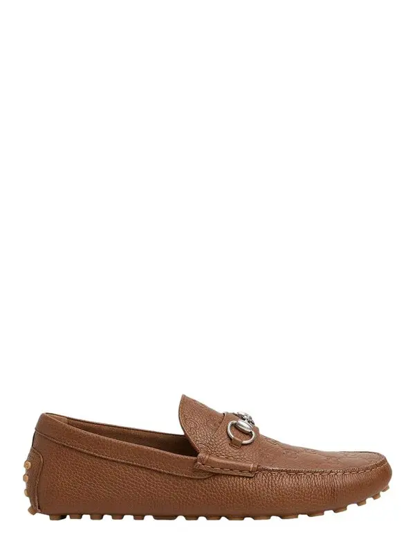 Gucci Horsebit Driver Loafers - Brown