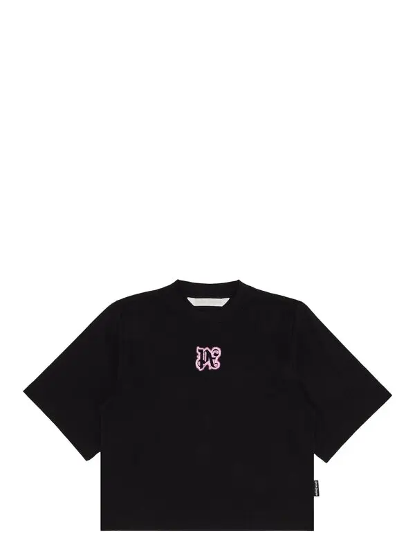 Palm Angels Classic Logo Cropped Tee - Black