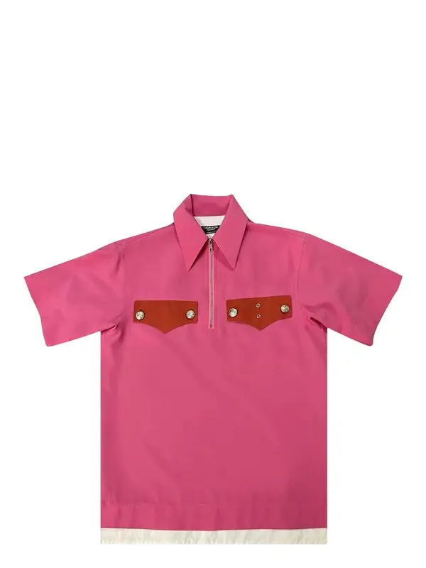 Calvin Klein Quarter Zip Polo - Pink