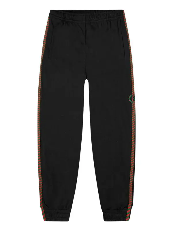 Gucci Airtex Rope Taped Gg Logo Track Pant - Black