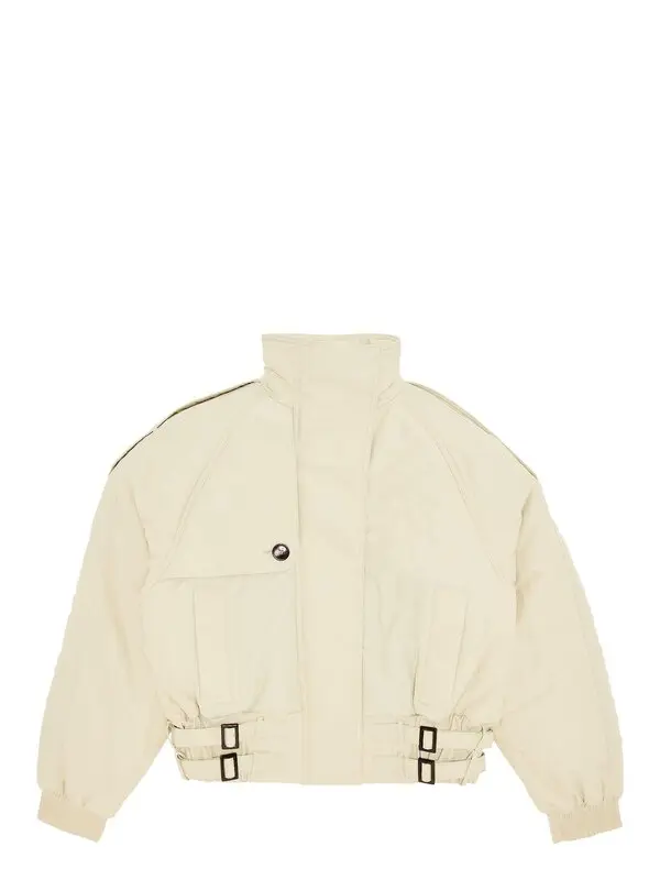 MARINE SERRE Regenerated Gabardine Twill Bomber Jacket - Tan