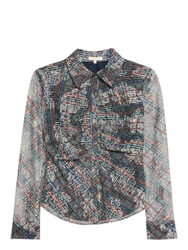 Ramy Brook Plaid Hamilton Button-front Blouse - Multi