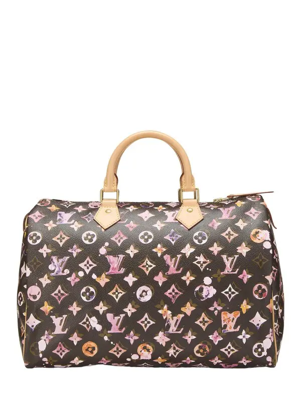 LOUIS VUITTON Richard Prince X Limited Edition Monogram Watercolor Speedy 35 - Brown