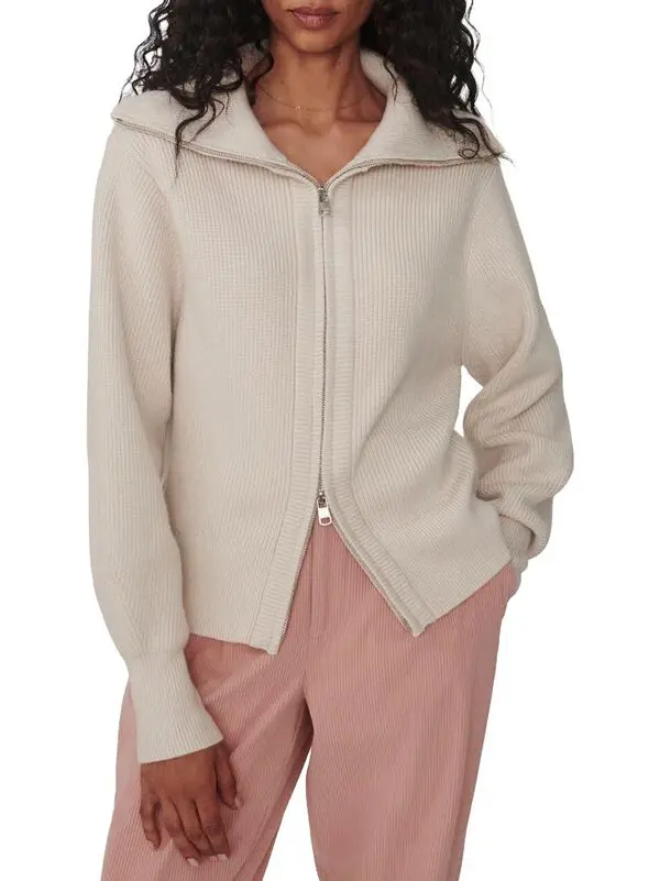 Varley Enrico Knit Zip Jacket - Silver Birch