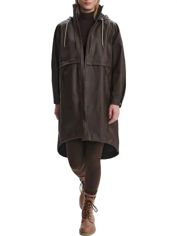 Varley Kirsten Waterproof Hooded Raincoat - Dark Truffle