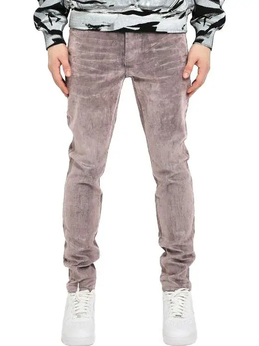 PURPLE BRAND Flock Dipped Skinny Jeans - Purple