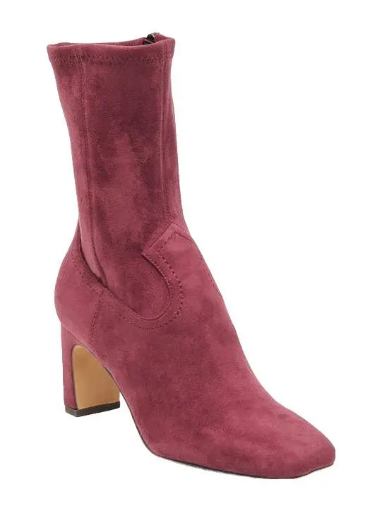 Dolce Vita Roan Block Heel Bootie - Plum Stella Suede