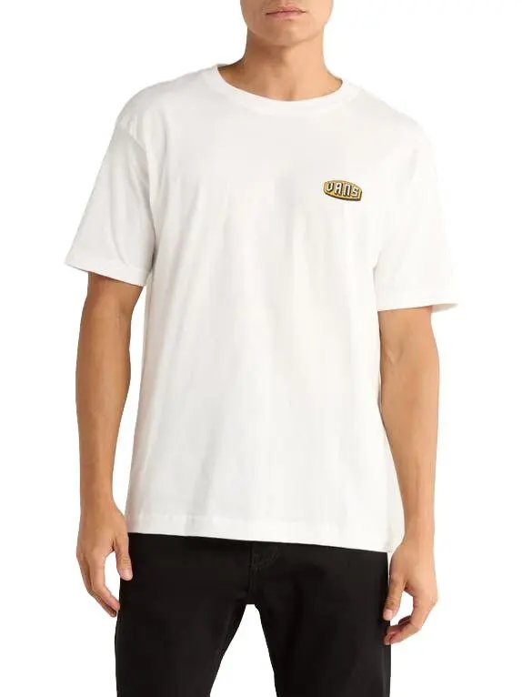 VANS Raised Up Cotton Graphic T-shirt - White