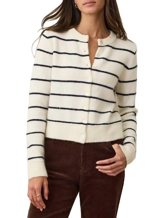 Marine Layer Striped Wool Blend Cardigan - Harbor Stripe