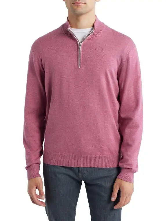 Johnnie-o Desmond Half Zip Sweater - Berry