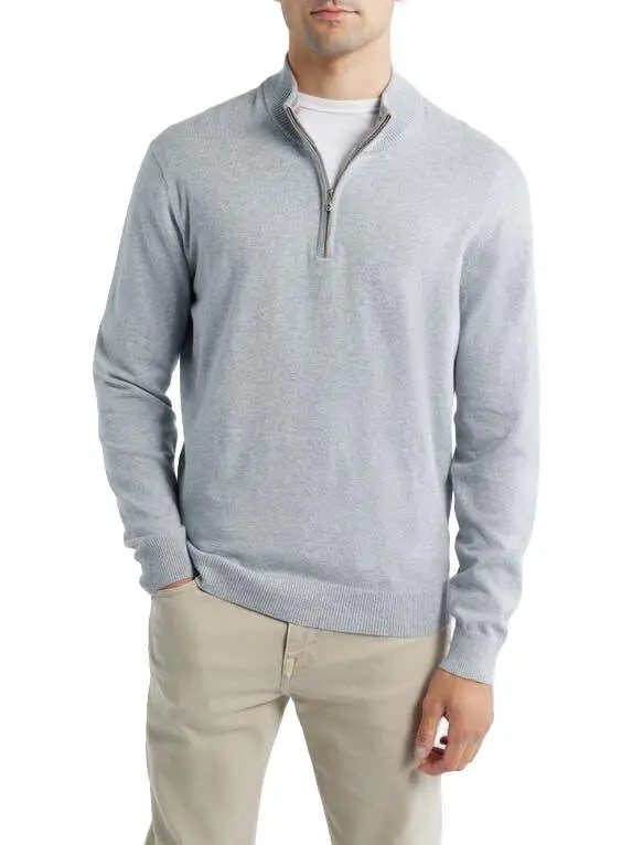 Johnnie-o Desmond Half Zip Sweater - Pebble
