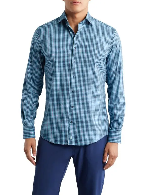 Johnnie-o Kenney Check Stretch Button-up Shirt - Mahalo