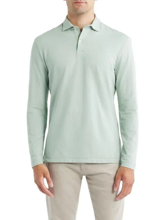 Johnnie-o Idris Top Shelf Long Sleeve Polo - Meadow