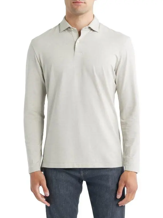 Johnnie-o Idris Top Shelf Long Sleeve Polo - Otter