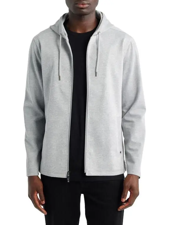 Robert Barakett Clifton Zip Up Hoodie - Light Grey