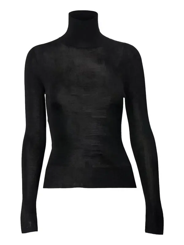 Carolina Herrera Turtleneck Long-sleeve Sweater - Black