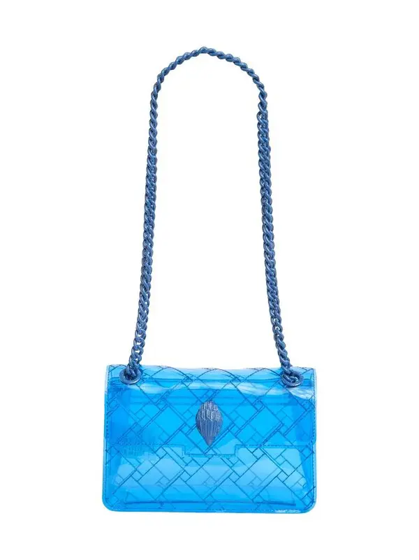 Kurt Geiger Mini Kensington Drench Vinyl Convertible Crossbody Bag - Blue