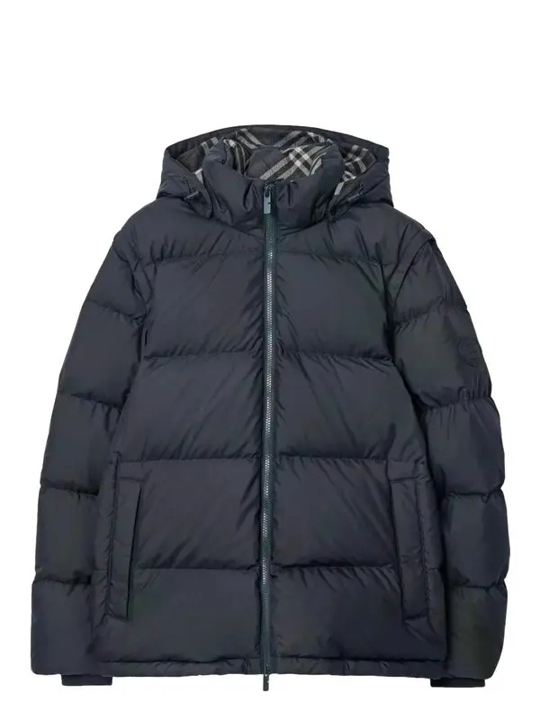Burberry Detachable-sleeve Puffer Jacket - Blue