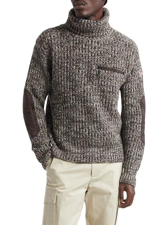 Moncler Marled Turtleneck Sweater - Brown/beige