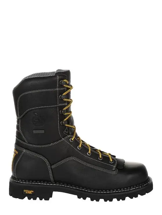 GEORGIA BOOT Amp Lt Logger Composite Toe Work Boots - Black