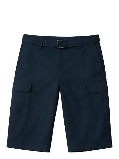 BENBEN Cargo Shorts With Adjustable Belted Waist - Navy