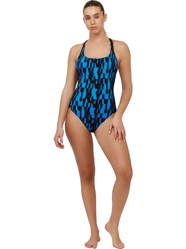 GOTTEX Ocean's Eleven Scoop Neck One Piece - Black-blue