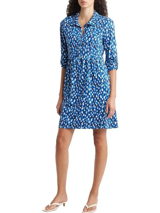 LILLY PULITZER® Saralyn Shirtdress - Starlight Navy Animal