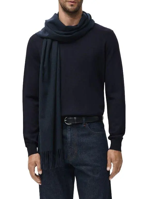 Mango Crewneck Wool Sweater - Navy