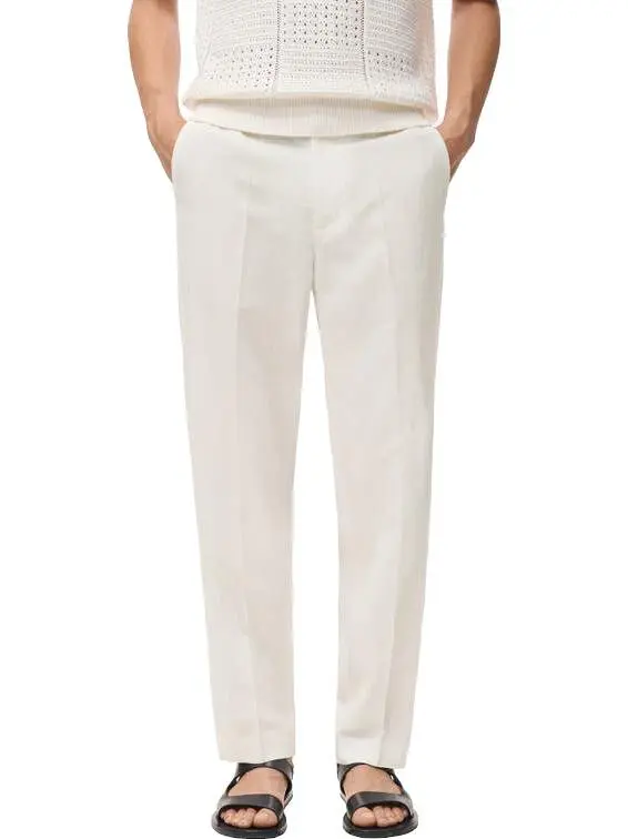 Mango Straight Leg Trousers - Off White