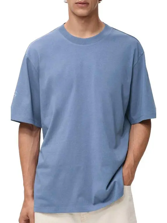 Mango Relaxed Fit Graphic T-shirt - Blue