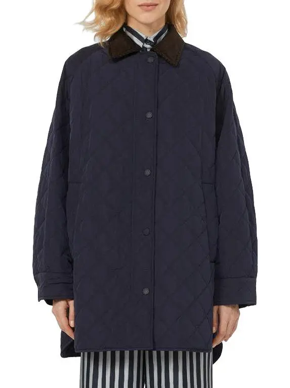 Max Mara Pepato Quilted Jacket - Navy