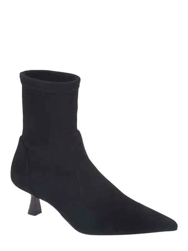STUART WEITZMAN Supersculpt Pointy Toe Bootie 50 - Black/black