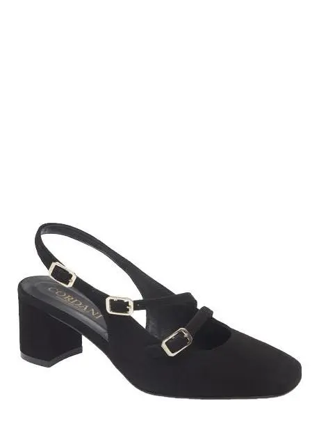 Cordani Gavin Slingback Pump - Black Suede