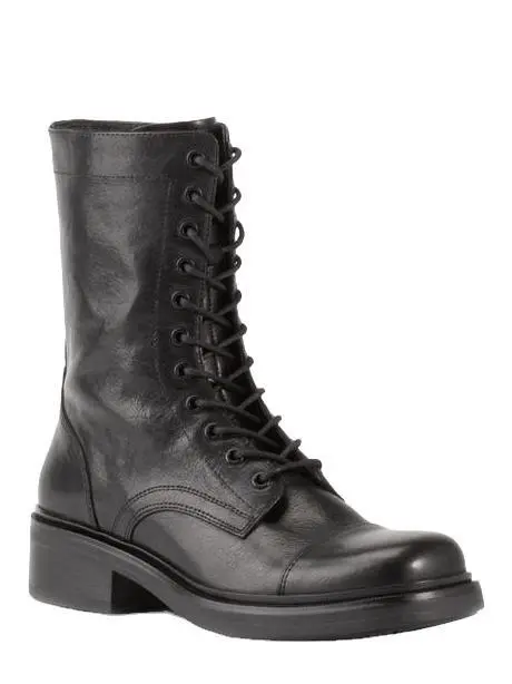 VAGABOND SHOEMAKERS Karlie Leather Lace-up Booties - Black