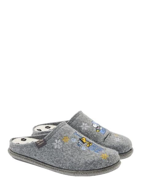 TONI PONS X Snoopy Wool-blend Slippers - Gris