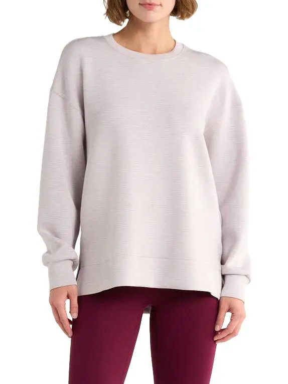 Spanx Air Essentials Brushed Crewneck Top - Luna Heather