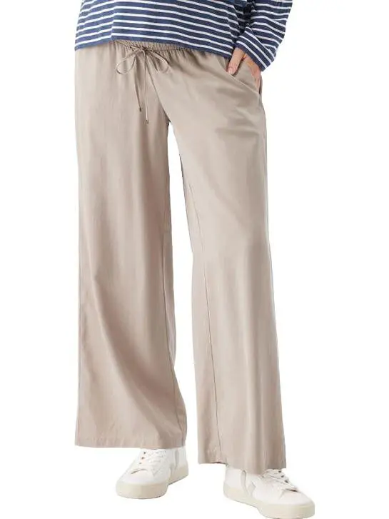RIPE MATERNITY Wide Leg Tencel Pant - Taupe