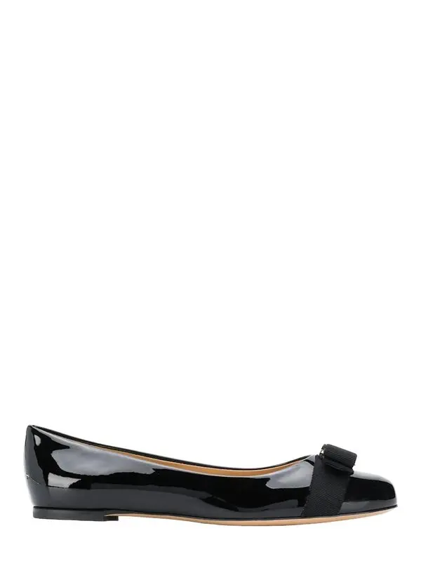 FERRAGAMO Varina Ballerina Flats - Black